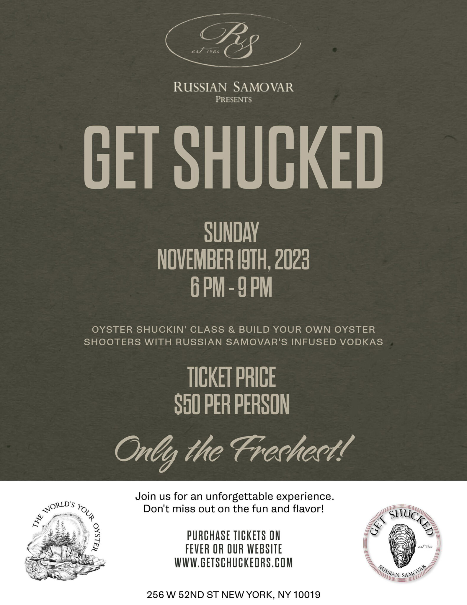 GET SHUCKED – GET SHUCKED @ RUSSIAN SAMOVAR